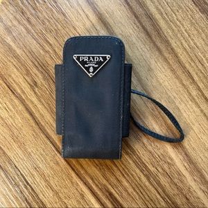 Prada | Accessories | Prada Black Vintage Cell Phone Holder Case Prada ...